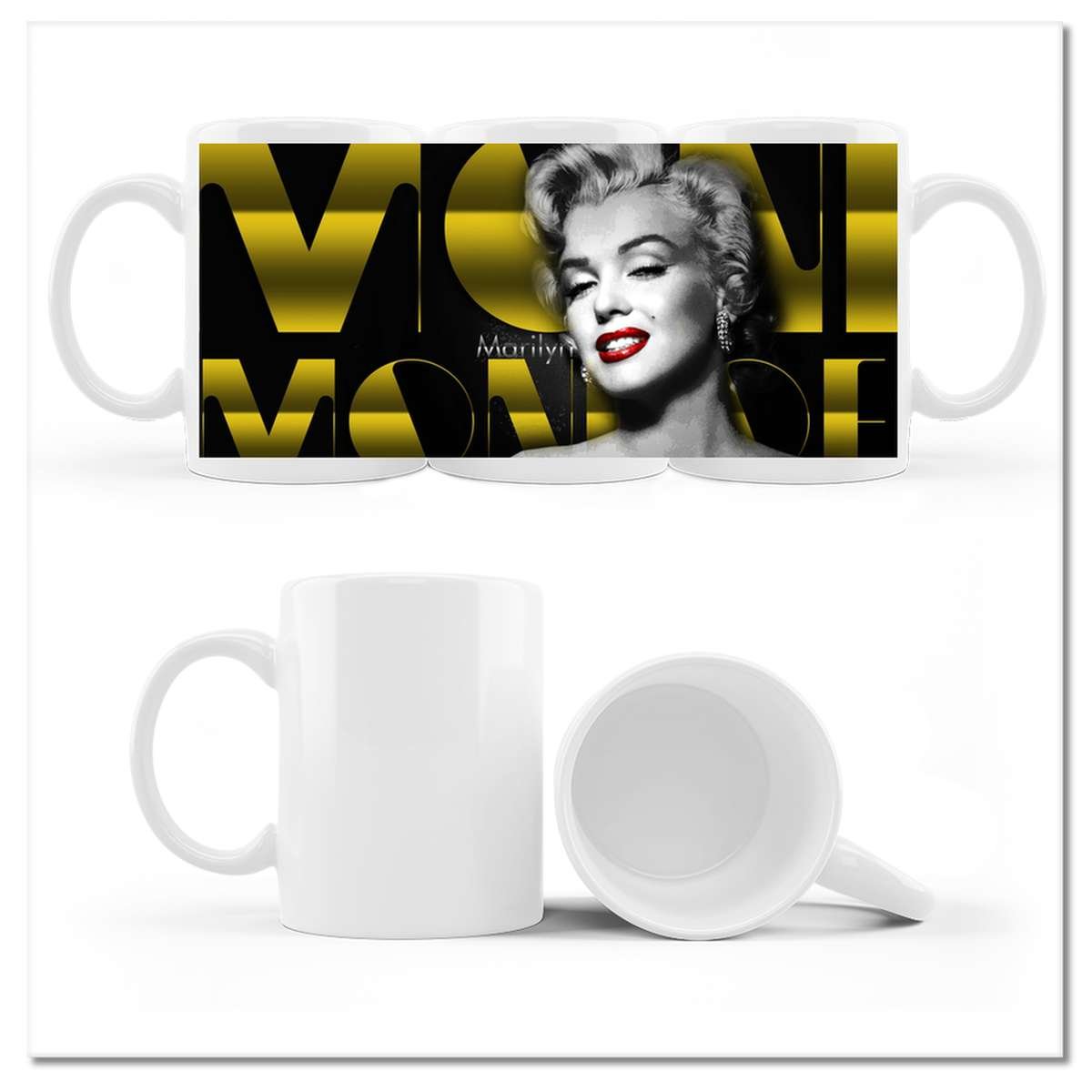 Kubek ceramiczny, Marilyn Monroe, 330 ml, ZeSmakiem, biały - ZeSmakiem | Sklep EMPIK.COM