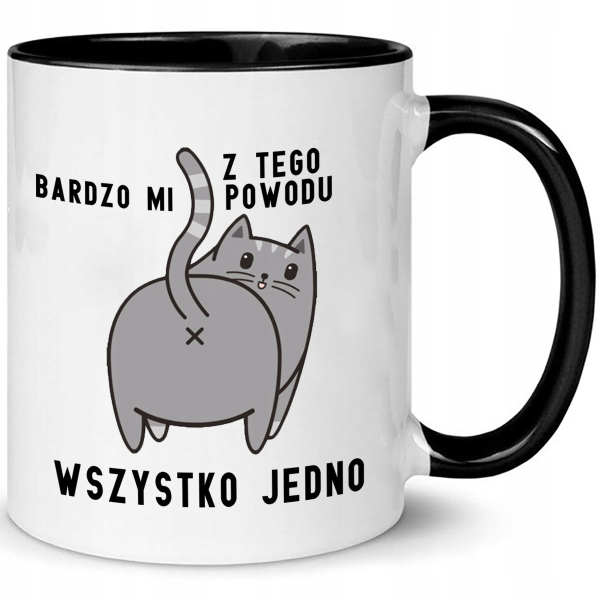 Kubek ceramiczny, Na do PRACY SZKOŁY, 330 ml, StyleCouture, czarny - StyleCouture | Sklep EMPIK.COM