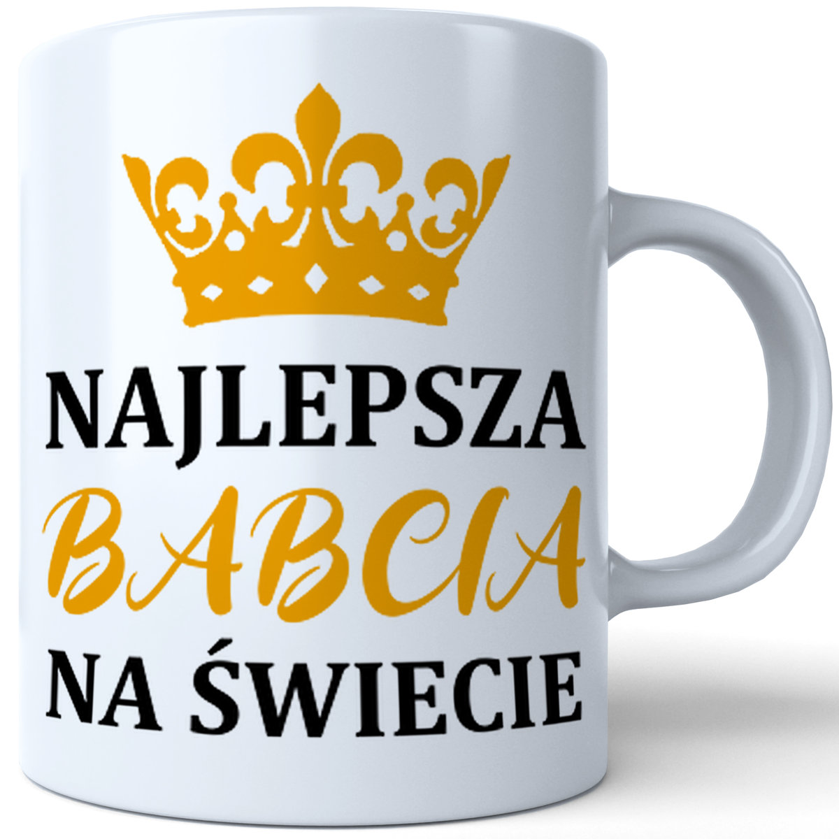 Kubek ceramiczny, na dzień babci, Super Babcia, 330 ml, J&W, biały - J&W | Sklep EMPIK.COM