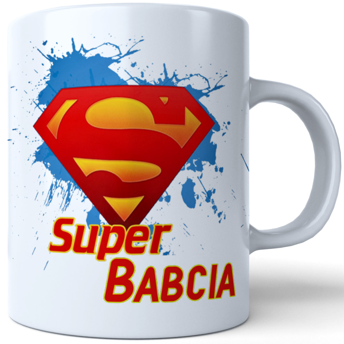 Kubek ceramiczny, na dzień babci, Super Babcia, 330 ml, J&W, biały - J&W | Sklep EMPIK.COM