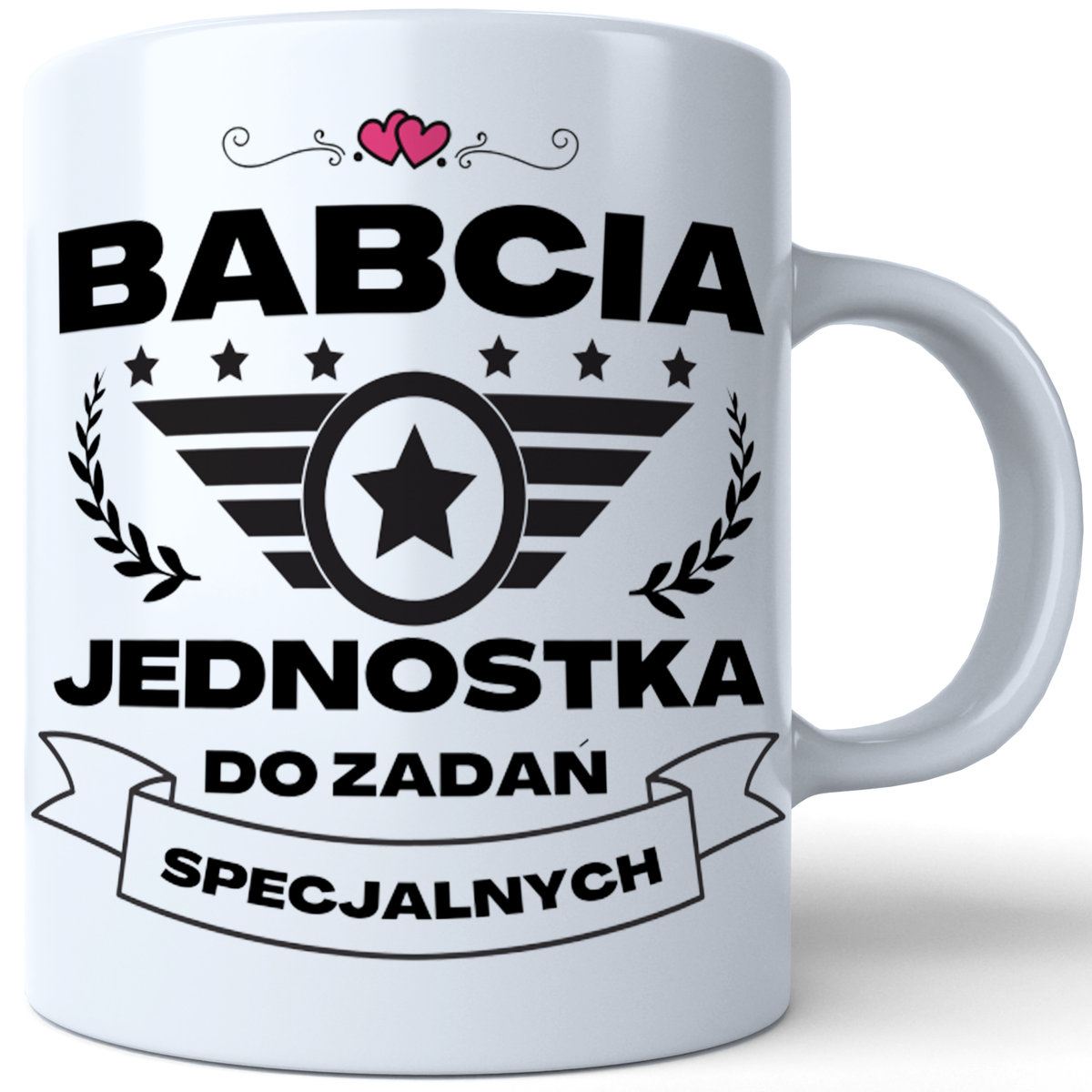 Kubek ceramiczny, na dzień babci, Super Babcia, 330 ml, J&W, biały - J&W | Sklep EMPIK.COM