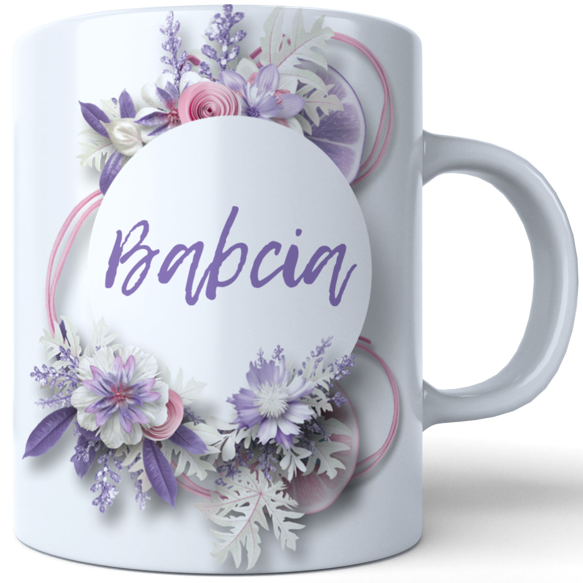 Kubek ceramiczny, na dzień babci, Super Babcia, 330 ml, J&W, biały - J&W | Sklep EMPIK.COM