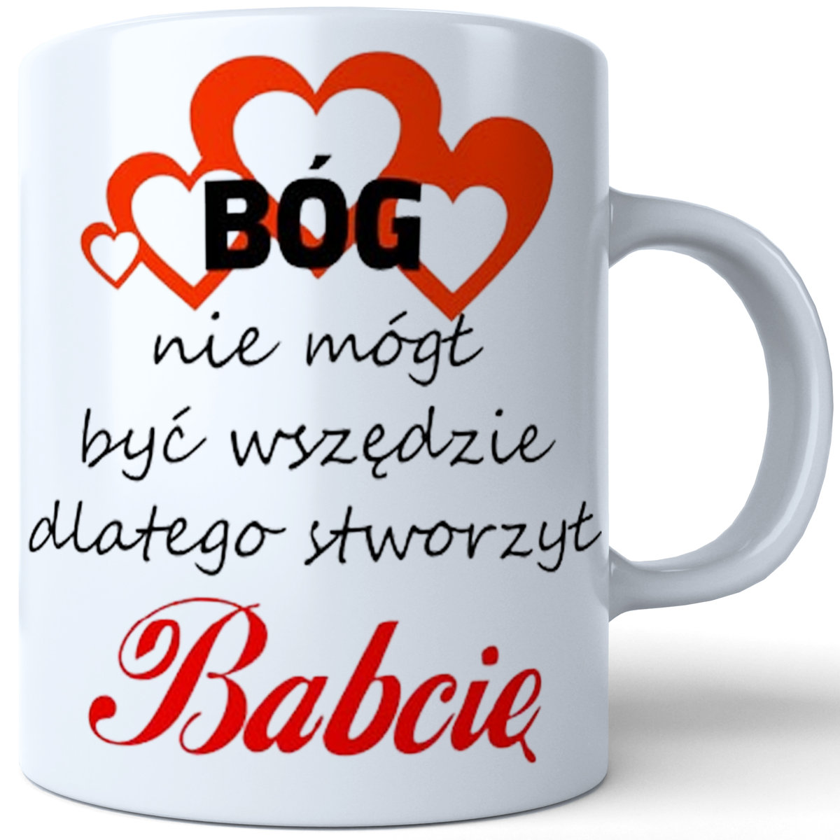 Kubek ceramiczny, na dzień babci, Super Babcia, 330 ml, J&W, biały - J&W | Sklep EMPIK.COM