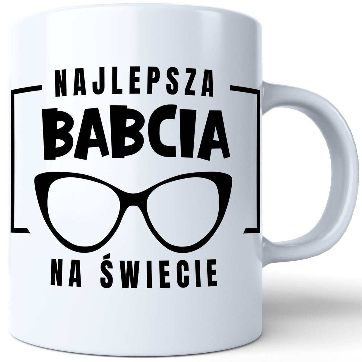 Kubek ceramiczny, na dzień babci, Super Babcia, 330 ml, J&W, biały - J&W | Sklep EMPIK.COM