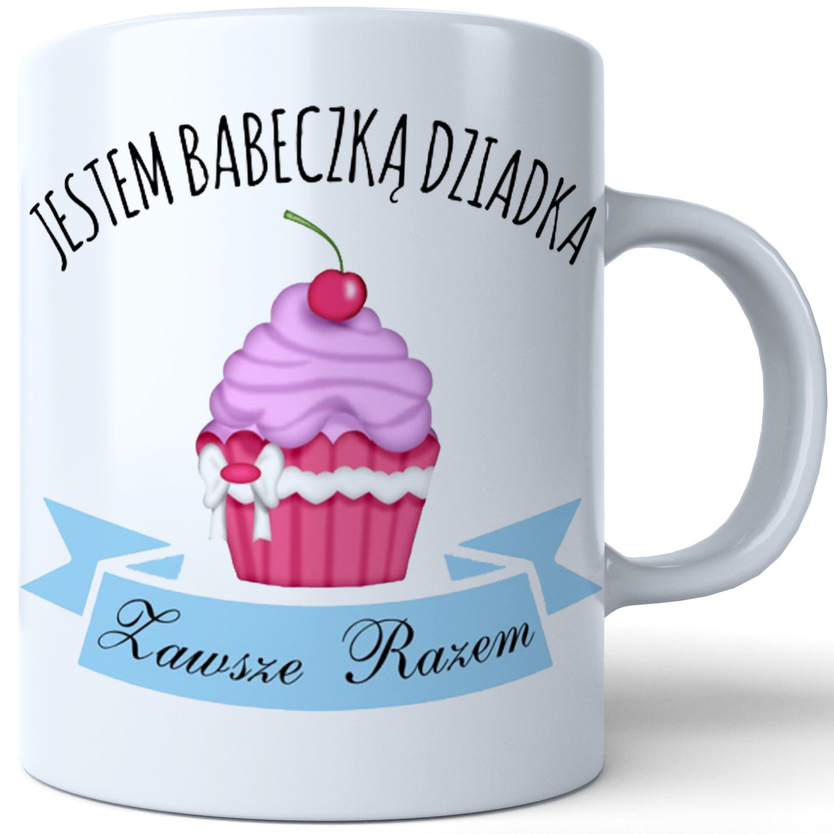 Kubek ceramiczny, na dzień babci, Super Babcia, 330 ml, J&W, biały - J&W | Sklep EMPIK.COM