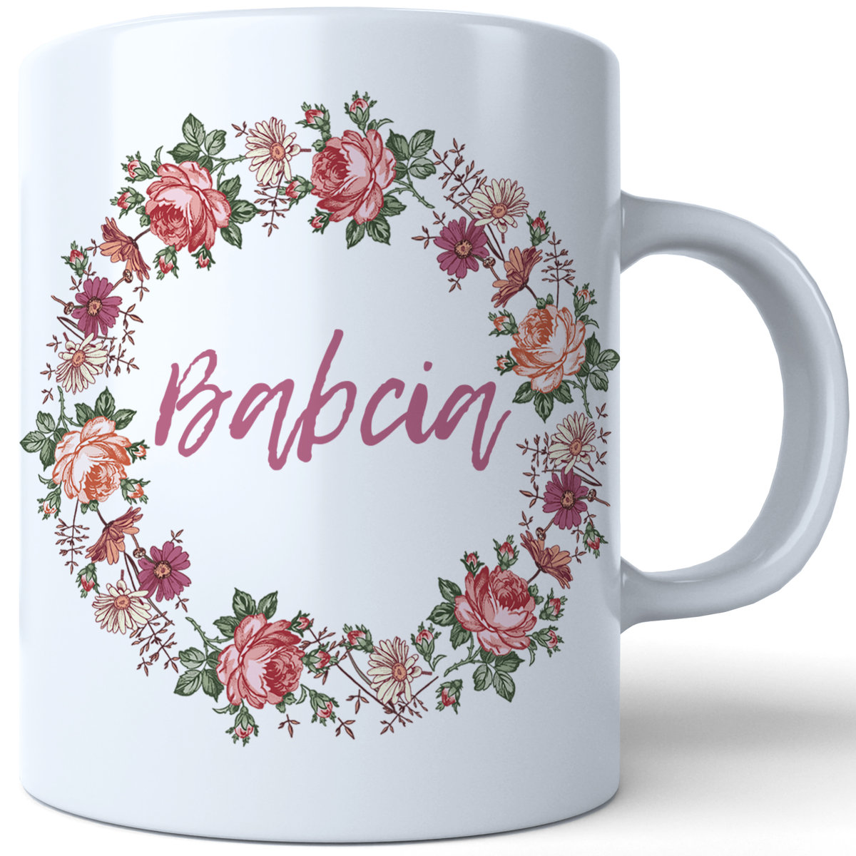 Kubek ceramiczny, na dzień babci, Super Babcia, 330 ml, J&W, biały - J&W | Sklep EMPIK.COM