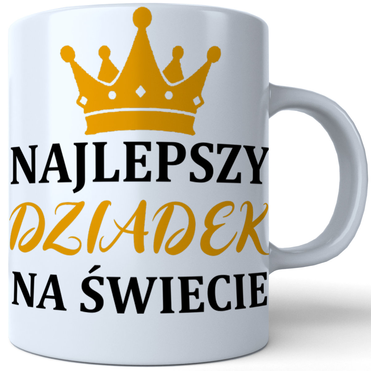 Kubek ceramiczny, na dzień dziadka, Super Dziadek, 330 ml, J&W, biały - J&W | Sklep EMPIK.COM