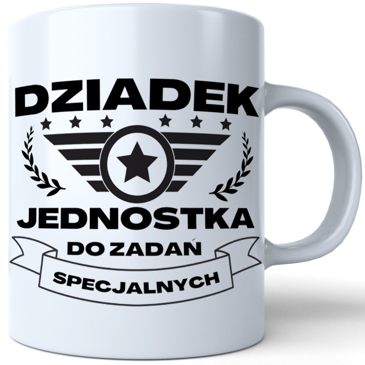 Kubek ceramiczny, na dzień dziadka, Super Dziadek, 330 ml, J&W, biały - J&W | Sklep EMPIK.COM