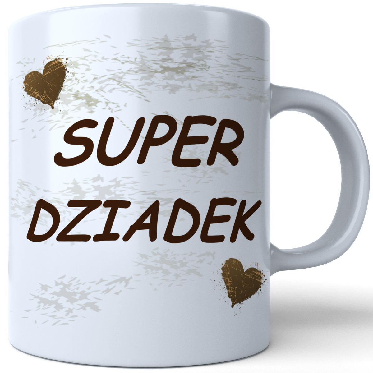 Kubek ceramiczny, na dzień dziadka, Super Dziadek, 330 ml, J&W, biały - J&W | Sklep EMPIK.COM