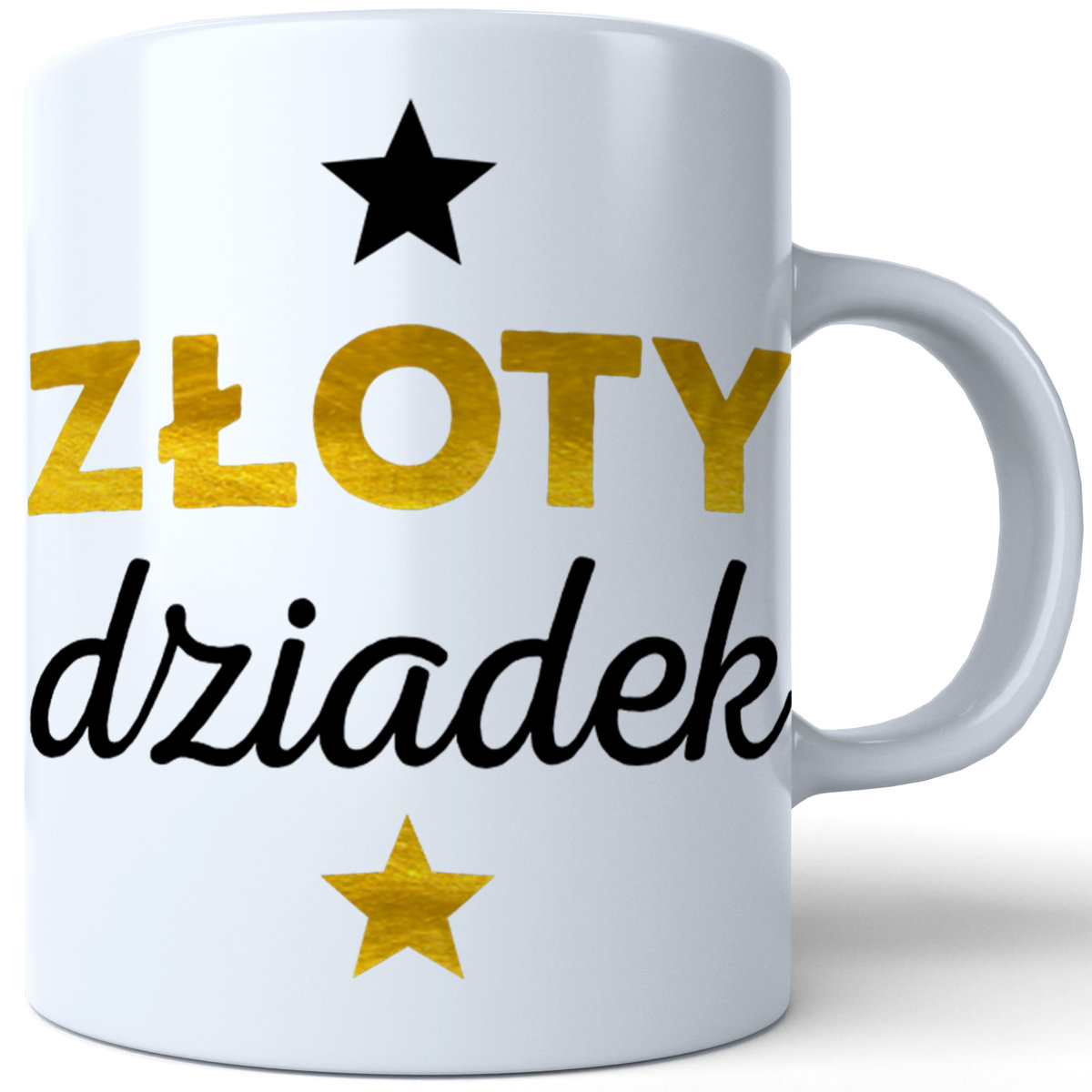 Kubek ceramiczny, na dzień dziadka, Super Dziadek, 330 ml, J&W, biały - J&W | Sklep EMPIK.COM