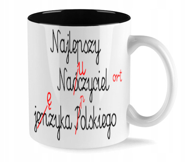 Kubek ceramiczny, Na Dzień Nauczyciela Imię, 330 ml, StyleCouture, czarny - StyleCouture | Sklep ...