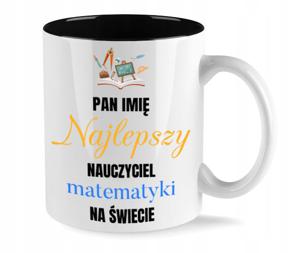 Kubek ceramiczny, Na Dzień Nauczyciela Imię, 330 ml, StyleCouture, czarny - StyleCouture | Sklep ...
