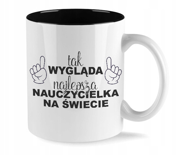 Kubek ceramiczny, Na Na Dzień Nauczyciela, 330 ml, StyleCouture, czarny - StyleCouture | Sklep ...