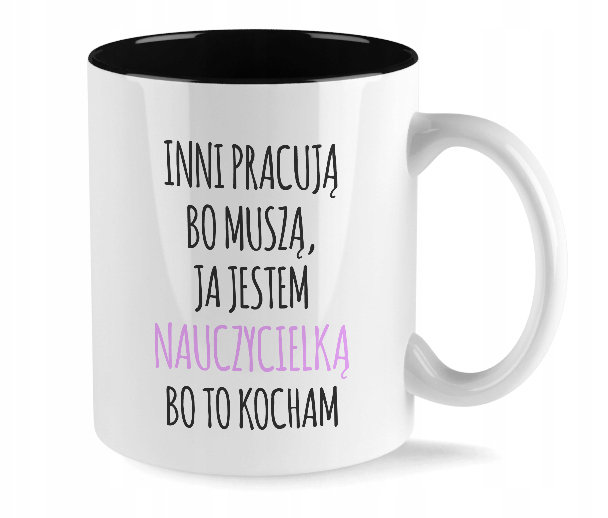Kubek ceramiczny, Na Na Dzień Nauczyciela, 330 ml, StyleCouture, czarny - StyleCouture | Sklep ...