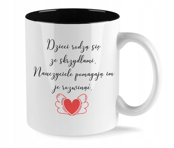 Kubek ceramiczny, Na Na Dzień Nauczyciela, 330 ml, StyleCouture, czarny - StyleCouture | Sklep ...