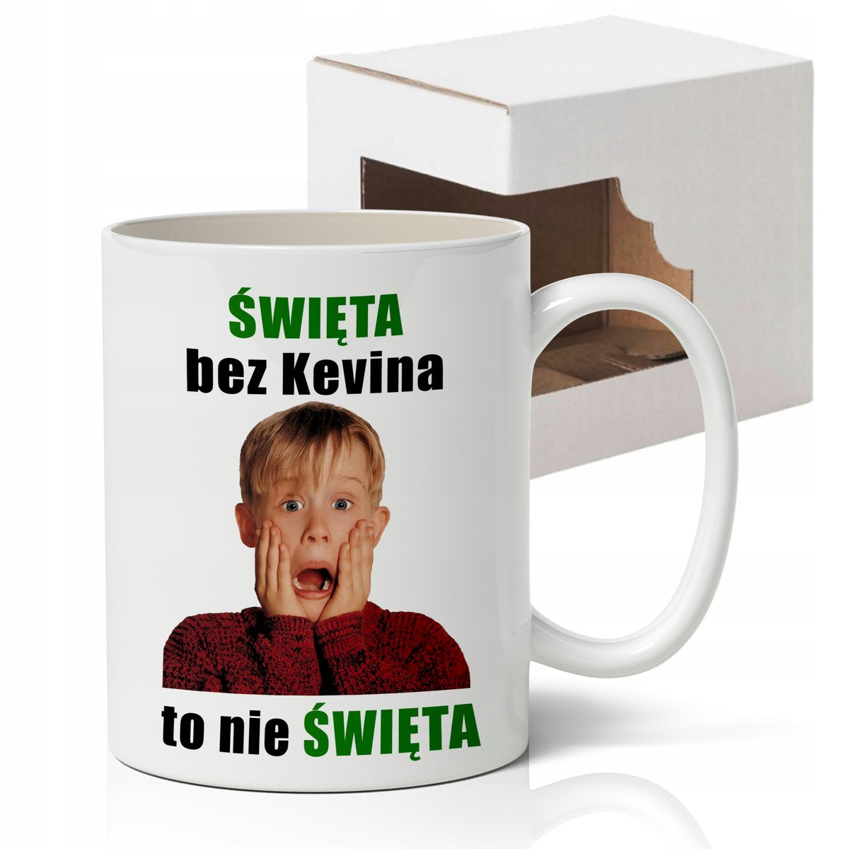 Kubek ceramiczny, na Święta KEVIN SAM W DOMU 05, 330 ml, StyleCouture ...