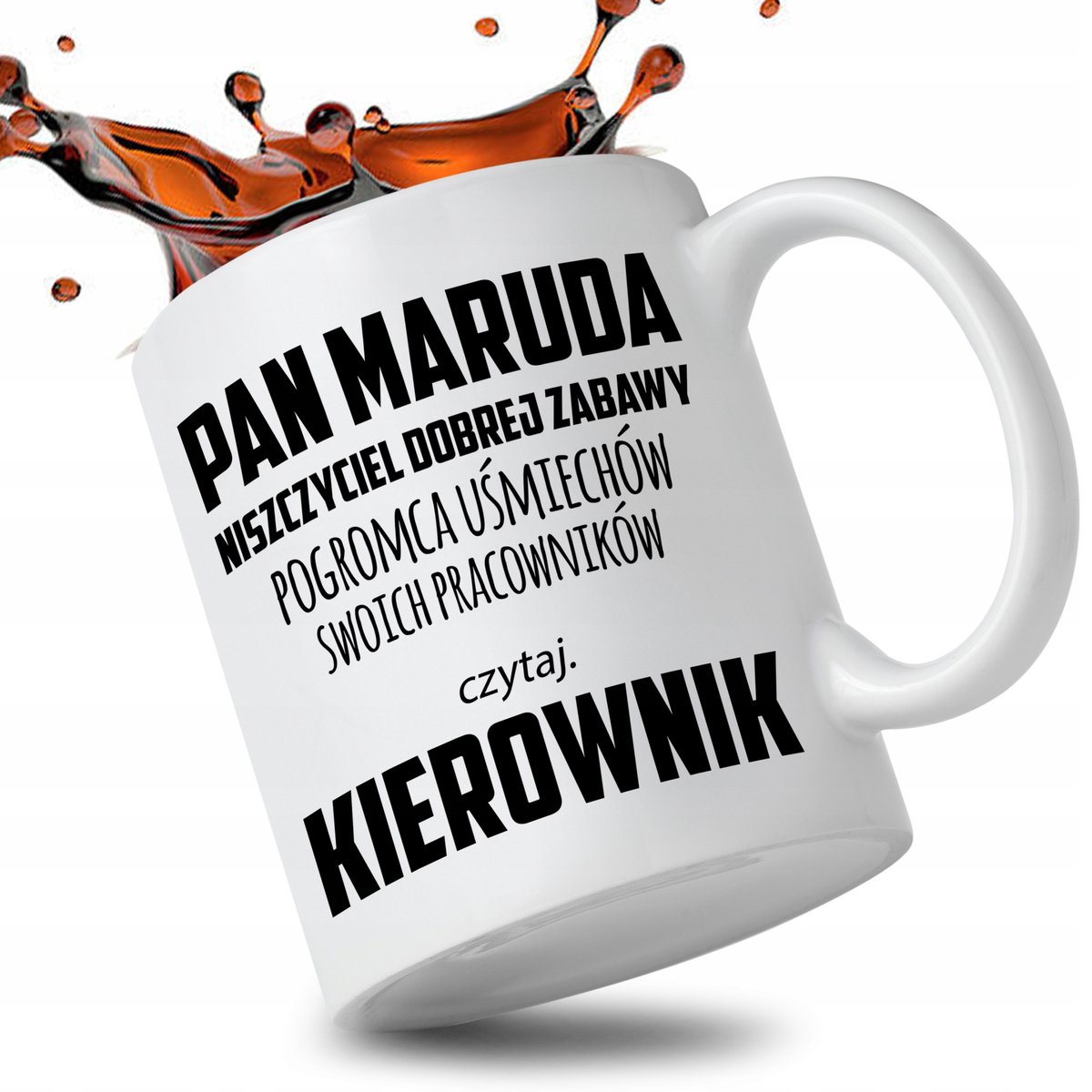 Kubek ceramiczny, PAN MARUDA NISZCZYCIEL, 300 ml, StyleCouture, biały ...