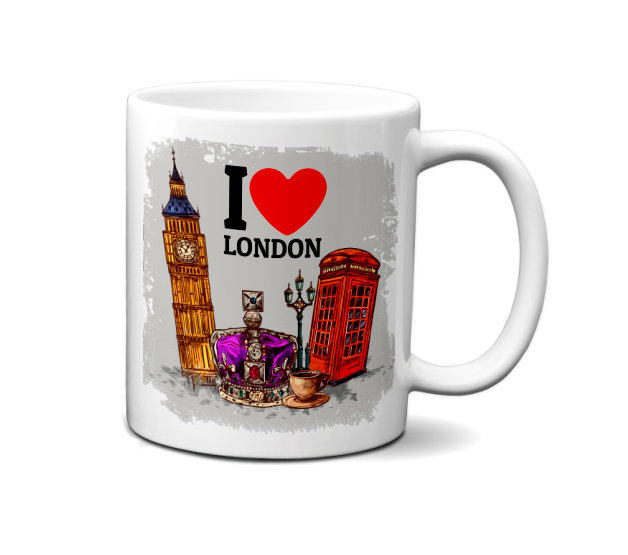 Kubek ceramiczny Podróże I Love London Londyn UK v2 300 ml, Mrapol ...