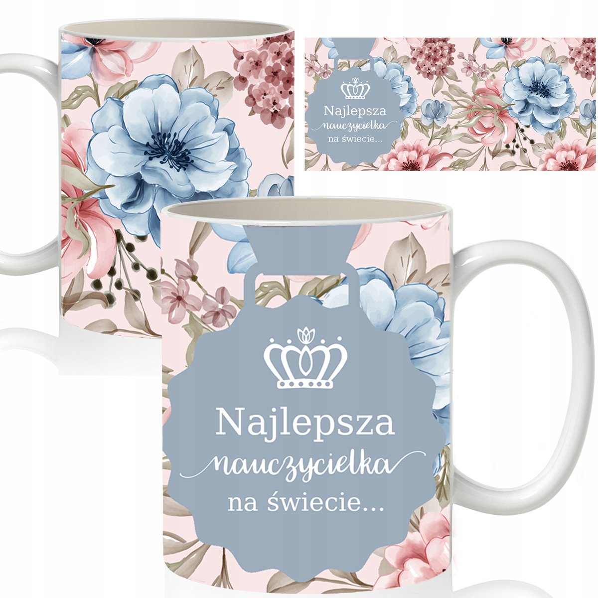 Kubek ceramiczny Prezent dla NAUCZYCIELKI Wiele WZORÓW Szkoła, 330 ml, StyleCouture ...