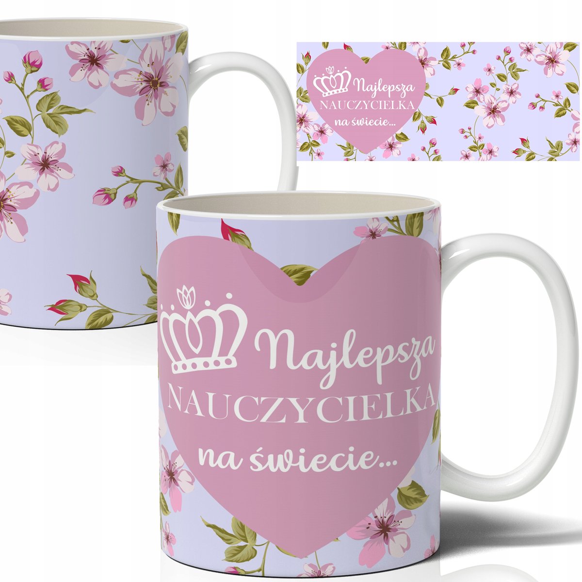 Kubek ceramiczny Prezent dla NAUCZYCIELKI Wiele WZORÓW Szkoła, 330 ml, StyleCouture ...