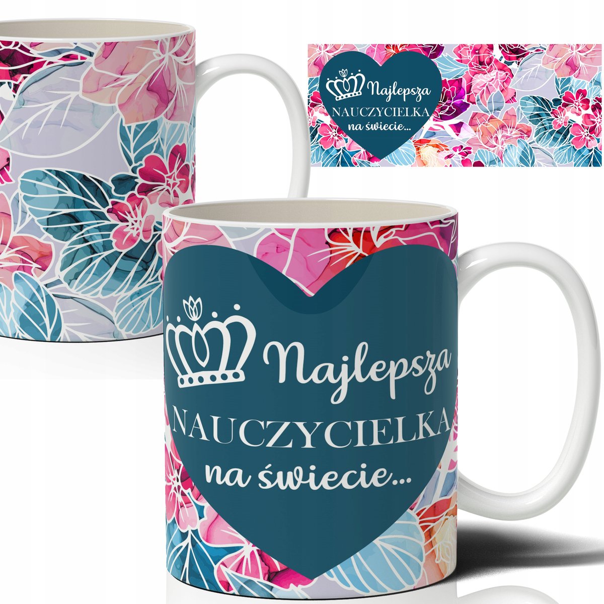 Kubek ceramiczny Prezent dla NAUCZYCIELKI Wiele WZORÓW Szkoła, 330 ml, StyleCouture ...