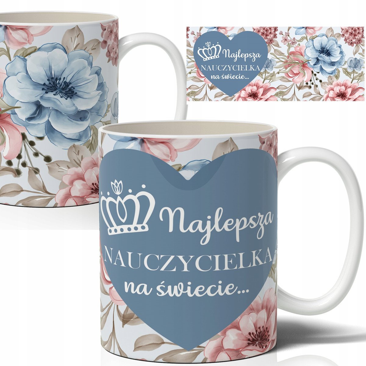 Kubek ceramiczny Prezent dla NAUCZYCIELKI Wiele WZORÓW Szkoła, 330 ml, StyleCouture ...