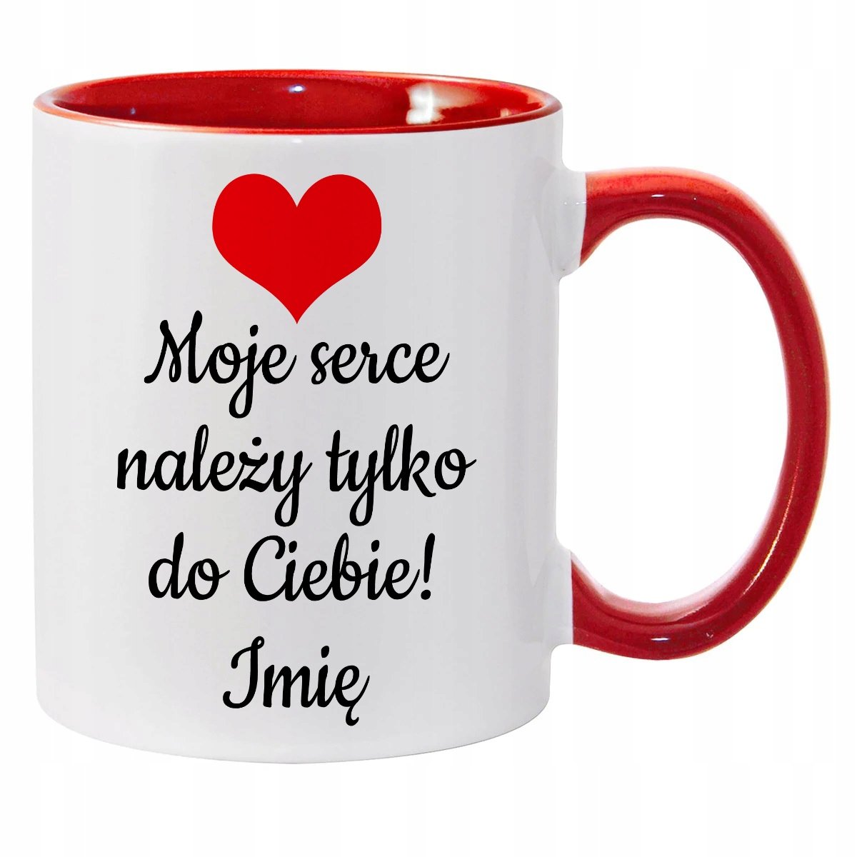 Kubek ceramiczny Red Na Walentynki Serce Jest Twoje IMIĘ Wz, 300 ml, StyleCouture - StyleCouture ...