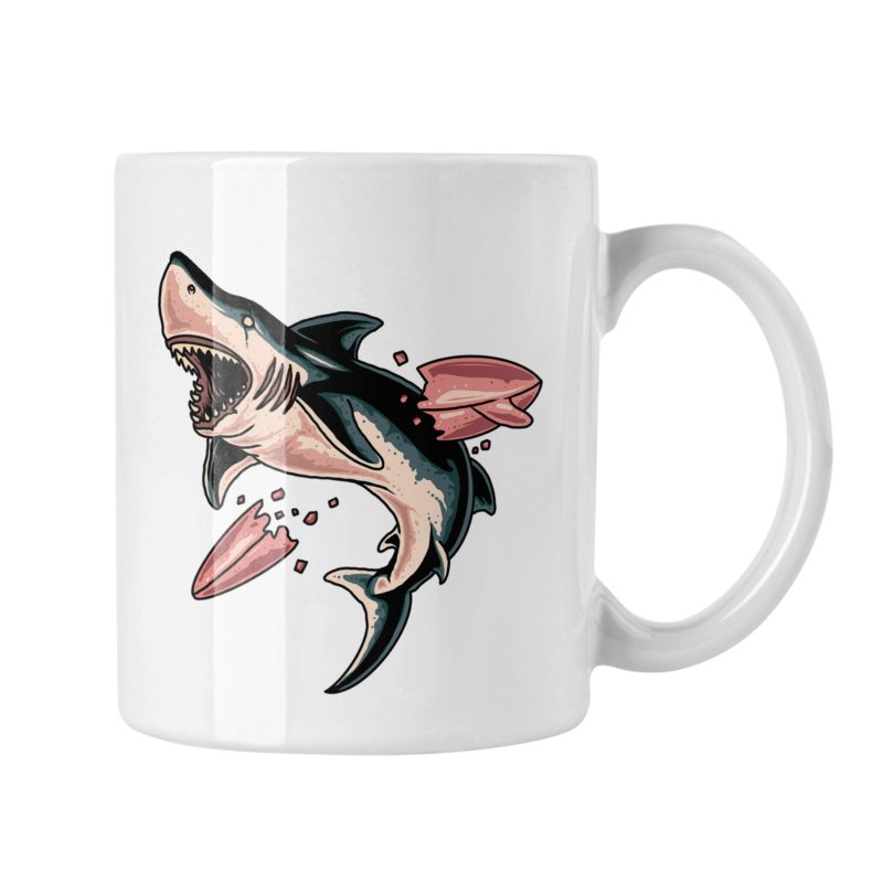 Kubek ceramiczny Rekin Ryba Prezent 6, 330ml, Zebra - Zebra | Sklep ...