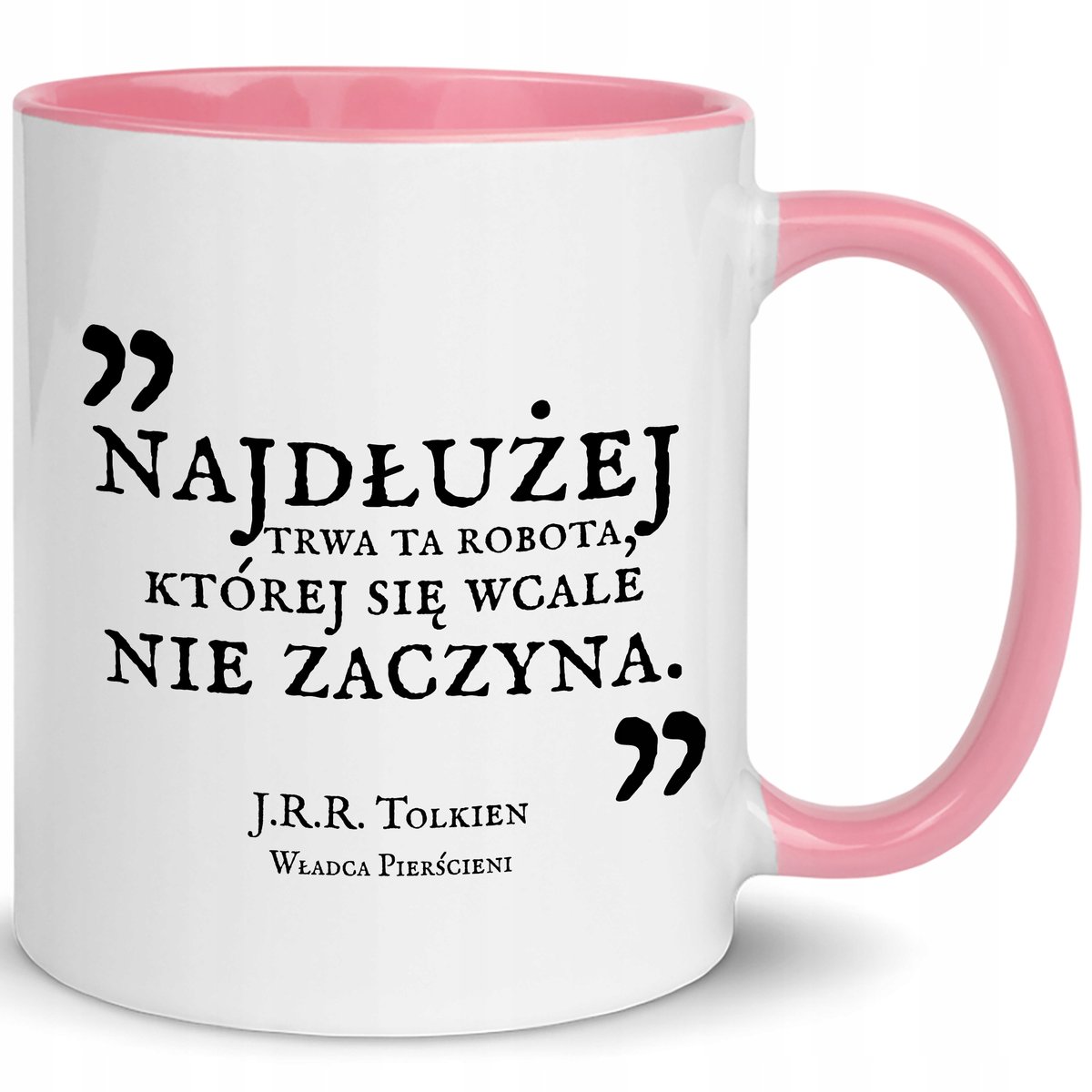 Kubek ceramiczny RÓŻOWY PREZENT CYTATY DLA FANÓW LOTR WZORY, 300 ml, StyleCouture - StyleCouture ...