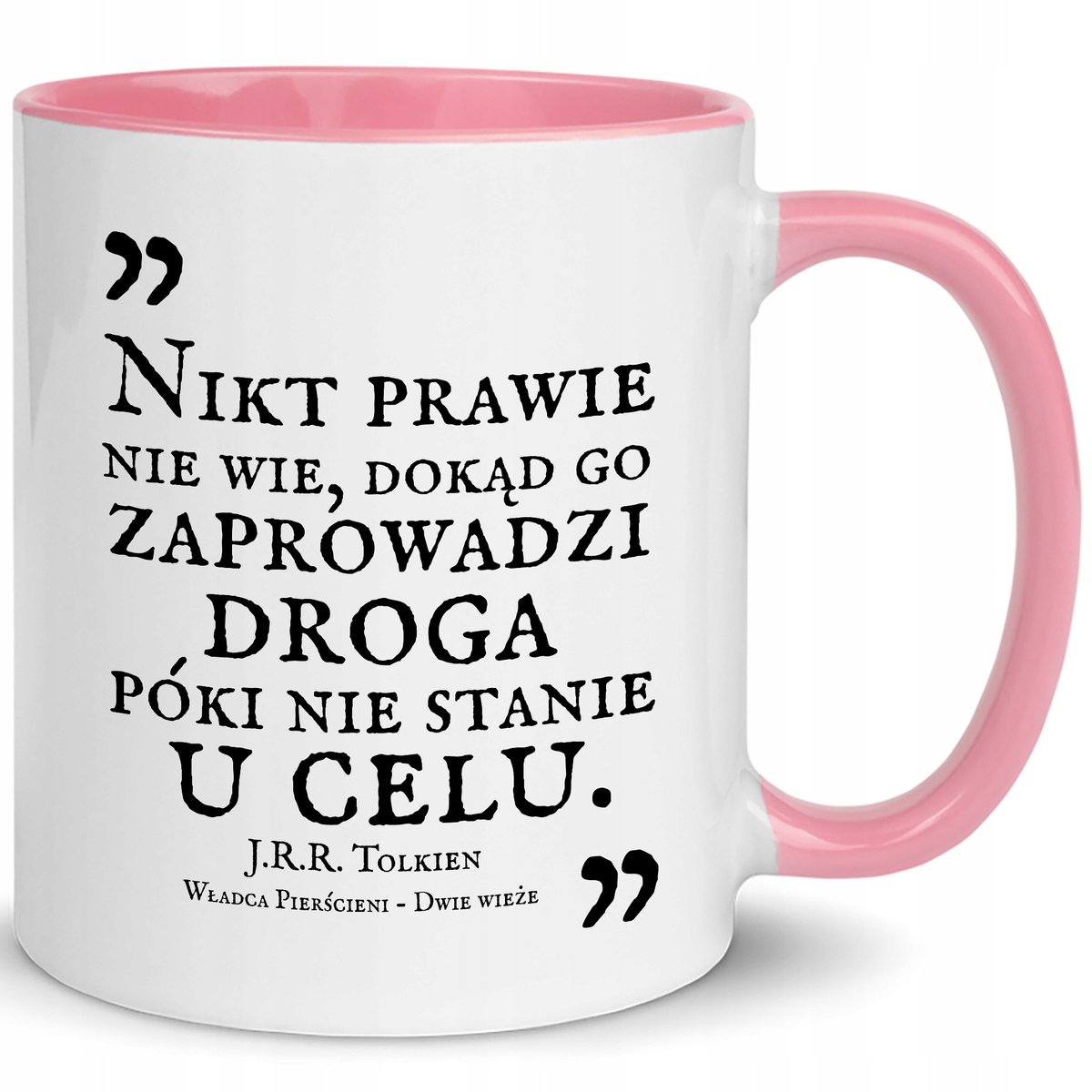 Kubek ceramiczny RÓŻOWY PREZENT CYTATY LORT DWIE WIEŻE WZORY, 300 ml, StyleCouture ...