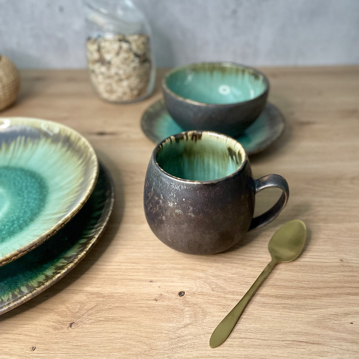 Kubek ceramiczny STILL EMERALD duży 400 ml KERA - KERA CERAMIKA | Sklep EMPIK.COM