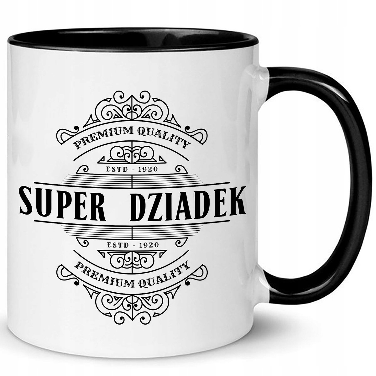 Kubek ceramiczny SUPER DZIADEK PREZENT NA DZIEŃ DZIADKA WZORY, 330 ml, StyleCouture ...