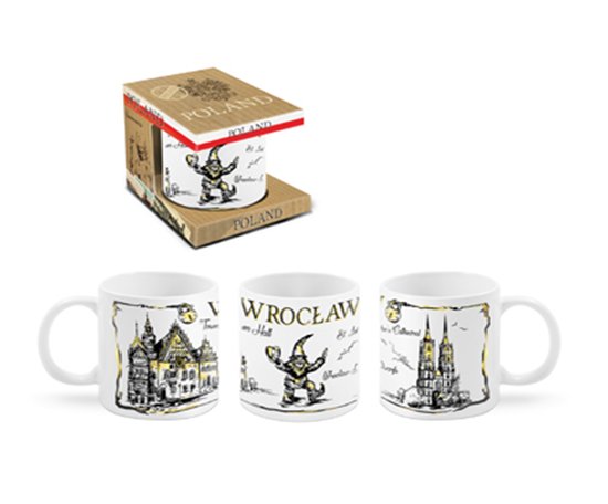 Kubek ceramiczny Suveniry Miasta, Boss, Wrocław tapeta, 300 ml - Creative Factory | Sklep EMPIK.COM