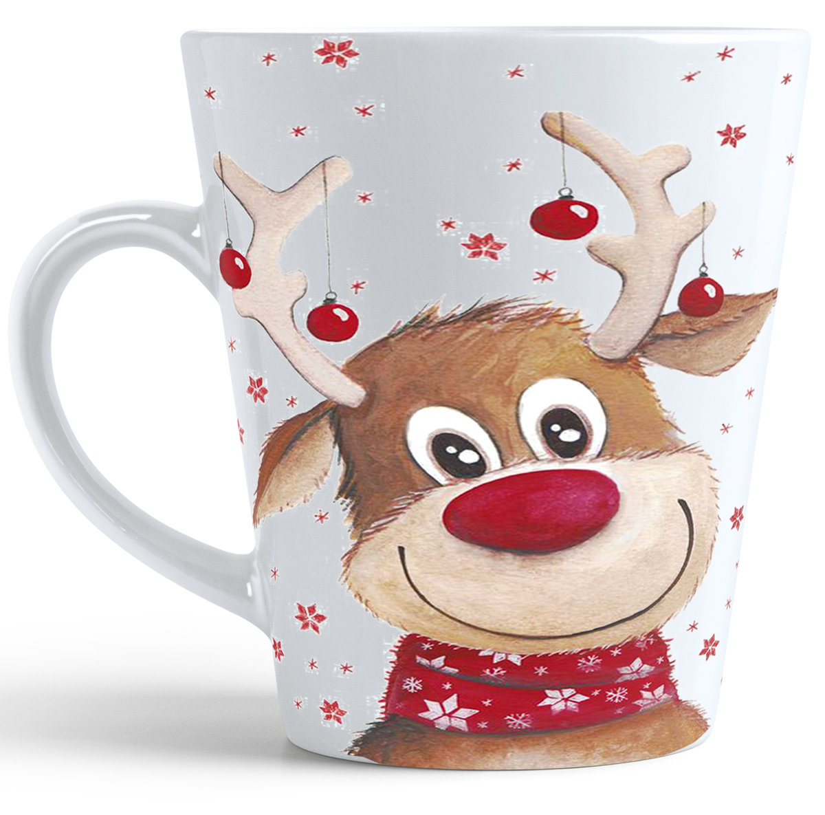 Kubek ceramiczny świąteczny Latte 330 ml J&W biały - J&W | Sklep EMPIK.COM