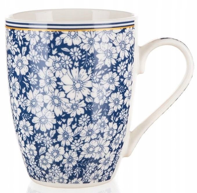 Kubek ceramiczny W KWIATY NIEBIESKIE urodziny kobiet 6x 340 ml, Banquet - Banquet | Sklep EMPIK.COM