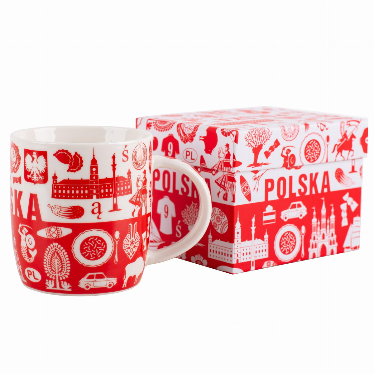 Kubek ceramiczny W PUDEŁKU FOLK - POLSKA SYMBOLE FOLKSTAR 360 ml - Folkstar | Sklep EMPIK.COM