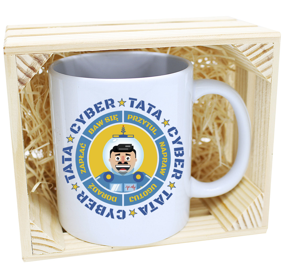 Kubek ceramiczny W Skrzynce Na Prezent Dzień Ojca Taty Tata, 330ml, J&W - J&W | Sklep EMPIK.COM