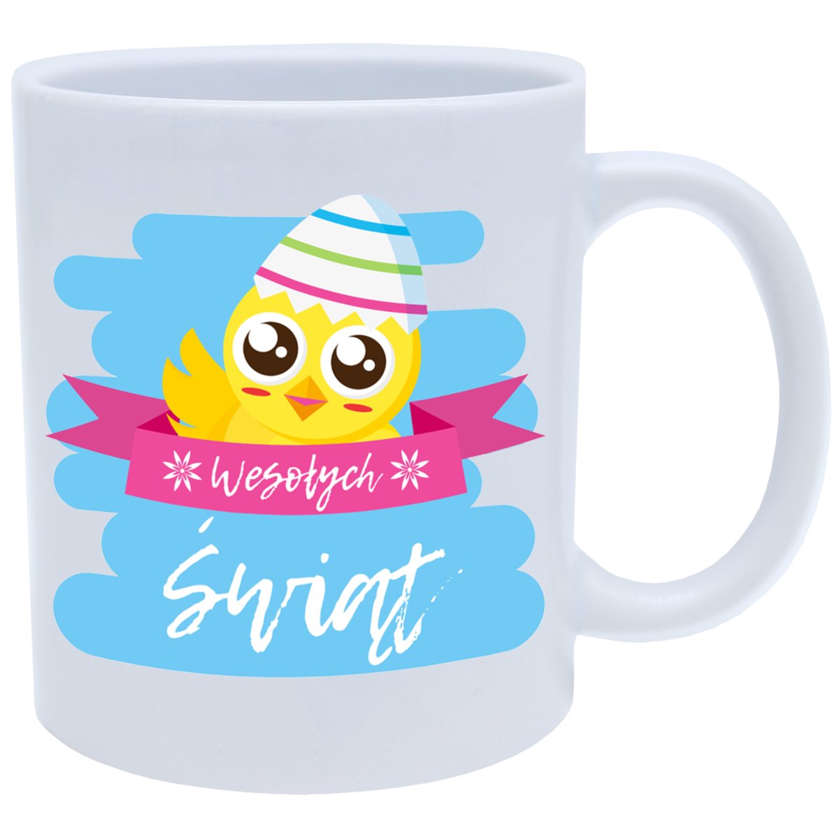 Kubek ceramiczny Wielkanocny Z Super Nadrukiem Na Prezent, 330ml, J&W - J&W | Sklep EMPIK.COM