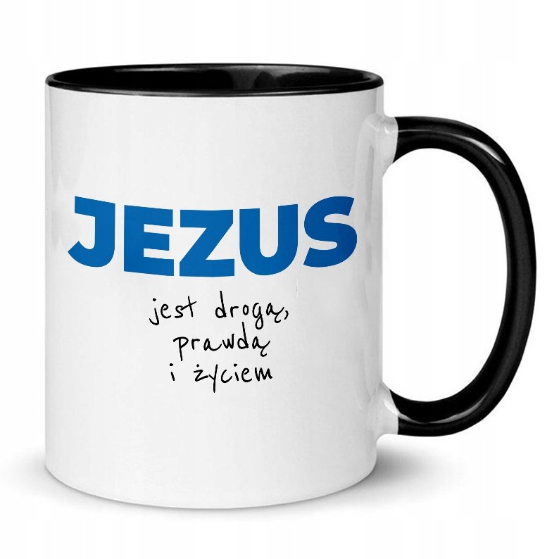 Kubek ceramiczny Wnętrze CZARNE Katolickie Religijne Cytaty, 330 ml, StyleCouture - StyleCouture ...