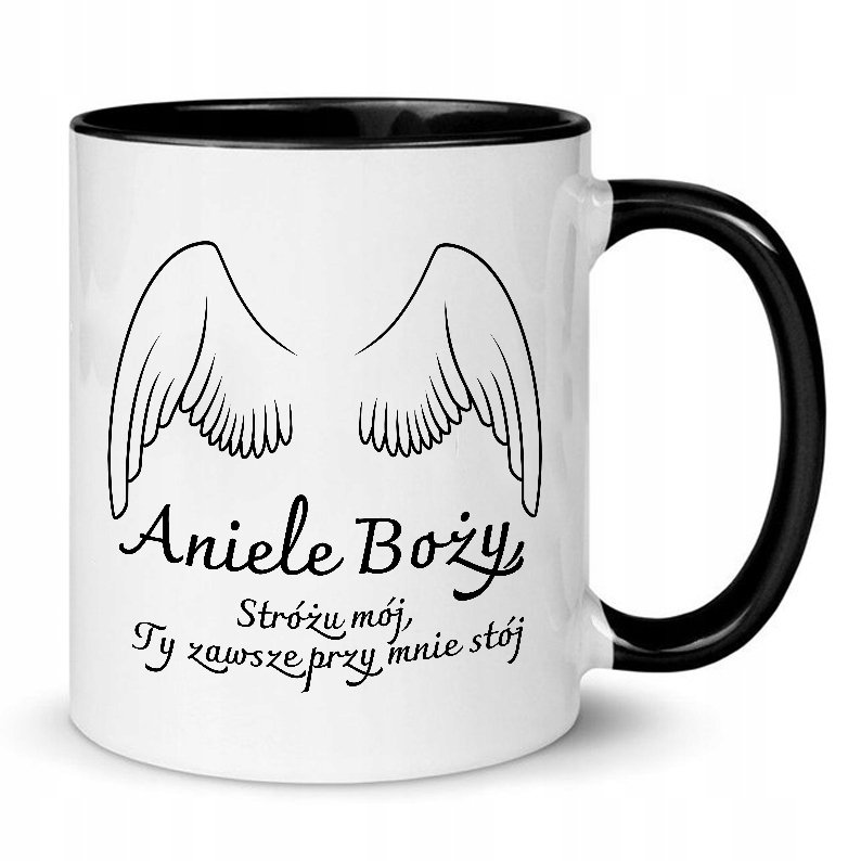 Kubek ceramiczny WNĘTRZE CZARNE RELIGIJNE Wzory Cytaty BIBLIA, 330 ml, StyleCouture ...