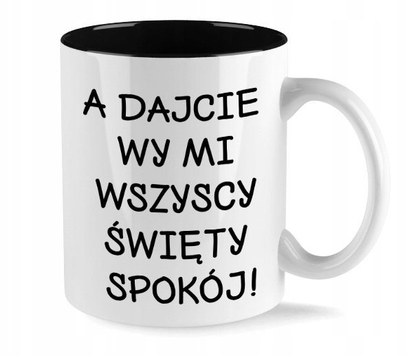 Kubek ceramiczny, Wnętrze ŚWIĘTY SPOKÓJ 02, 330 ml, StyleCouture, biały - StyleCouture | Sklep ...