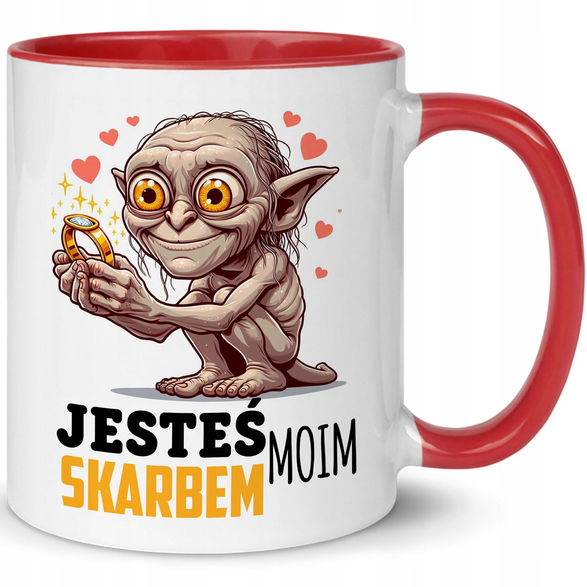 Kubek ceramiczny wyjątkowy prezent dla zakochanych walentynki Jesteś Moim Skarbem Wzór, 300 ml ...