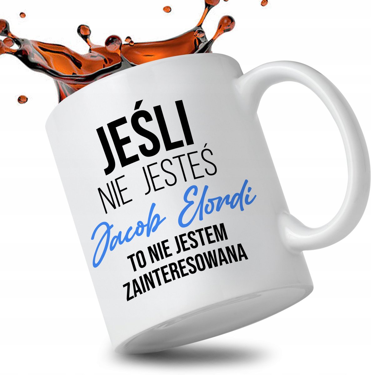 Kubek ceramiczny Z AKTOREM JACOB ELORDI PREZENT DLA FANA ŚMIESZNY MIX WZORÓW, 330 ml ...