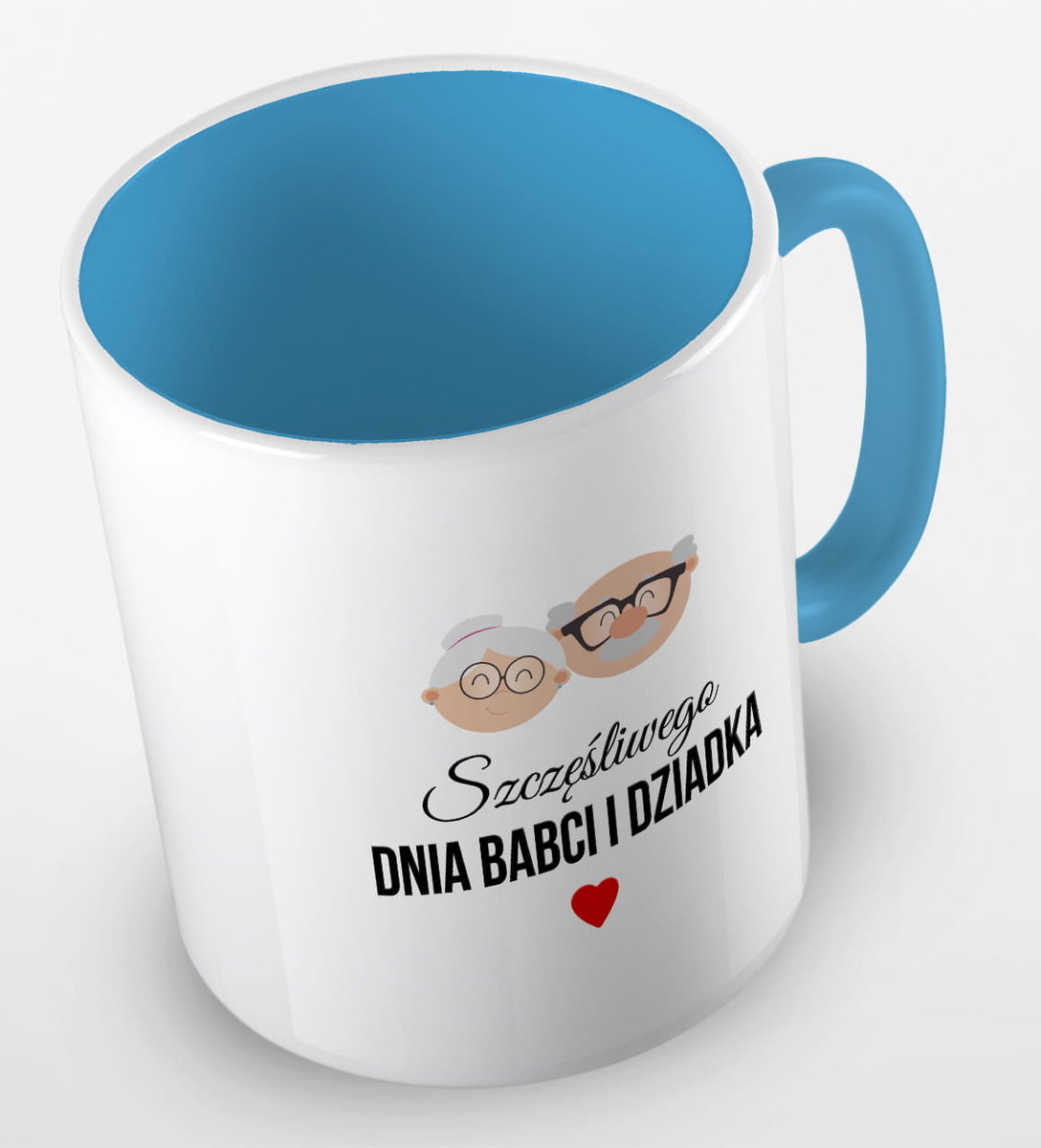 Kubek ceramiczny z grafiką szczęśliwego Dnia Babci i Dziadka, Dzień Babci i Dziadka, Fotobloki ...