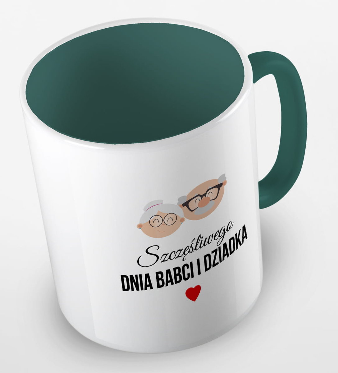 Kubek ceramiczny z grafiką szczęśliwego Dnia Babci i Dziadka, Dzień Babci i Dziadka, Fotobloki ...