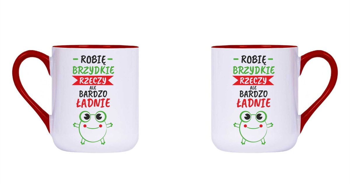 Kubek ceramiczny Z Hasłem - Robię Brzydkie Rzeczy Ładnie (4), 300ml ...