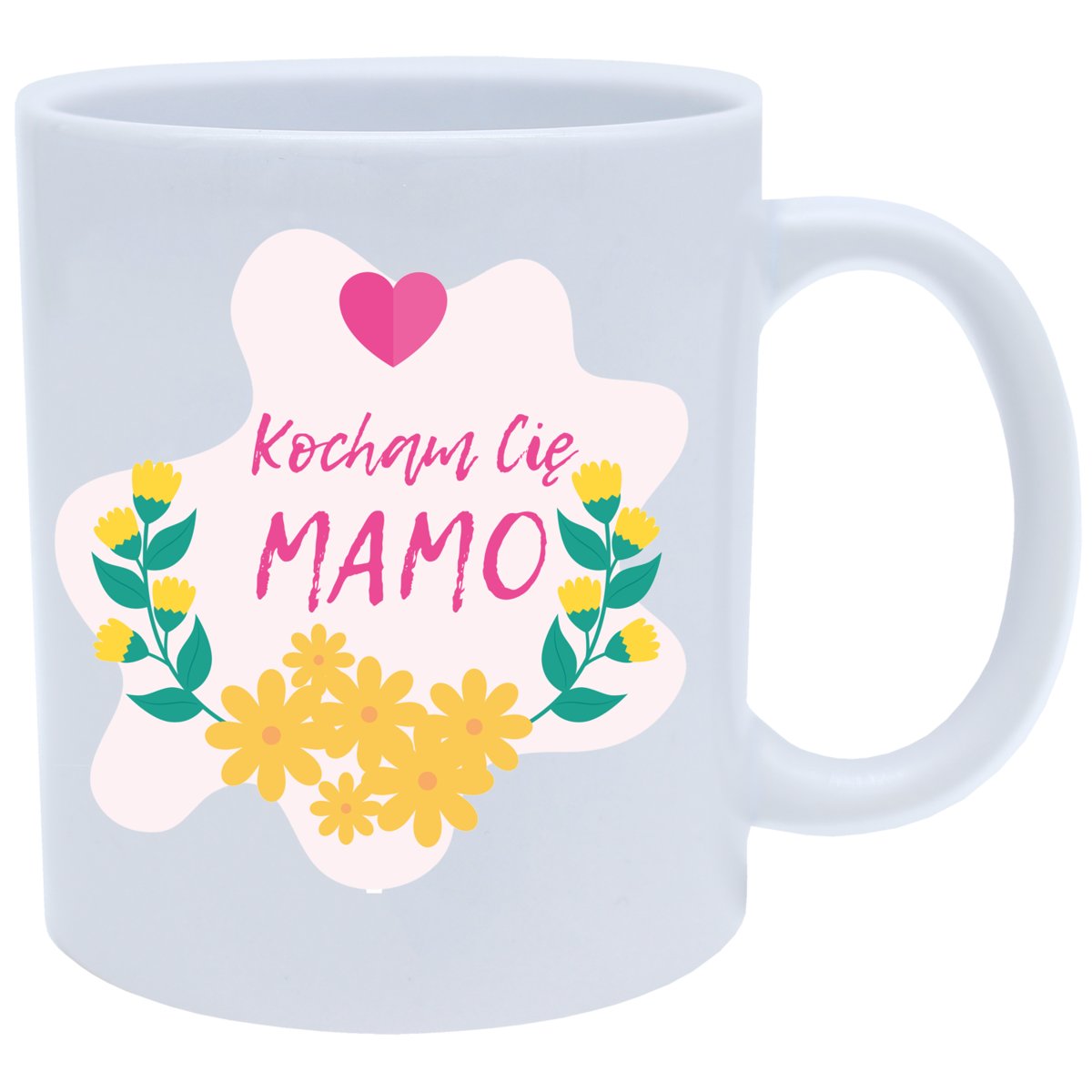 Kubek ceramiczny, z nadrukiem, Dzień Mamy, 330 ml, J&W - J&W | Sklep EMPIK.COM