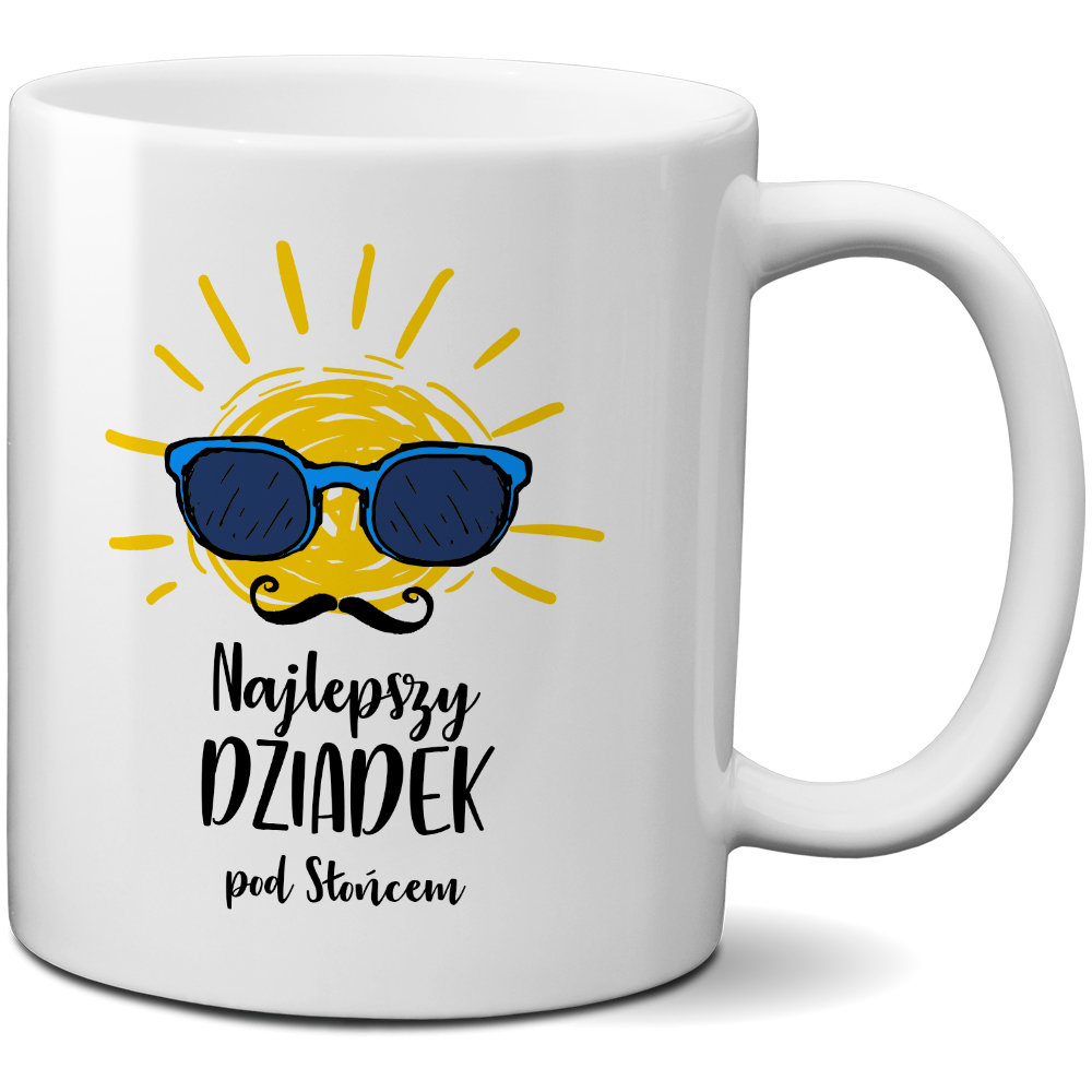 Kubek ceramiczny z nadrukiem - Najlepszy Dziadek pod Słońcem, 330ml, CupCup.pl - CupCup.pl ...