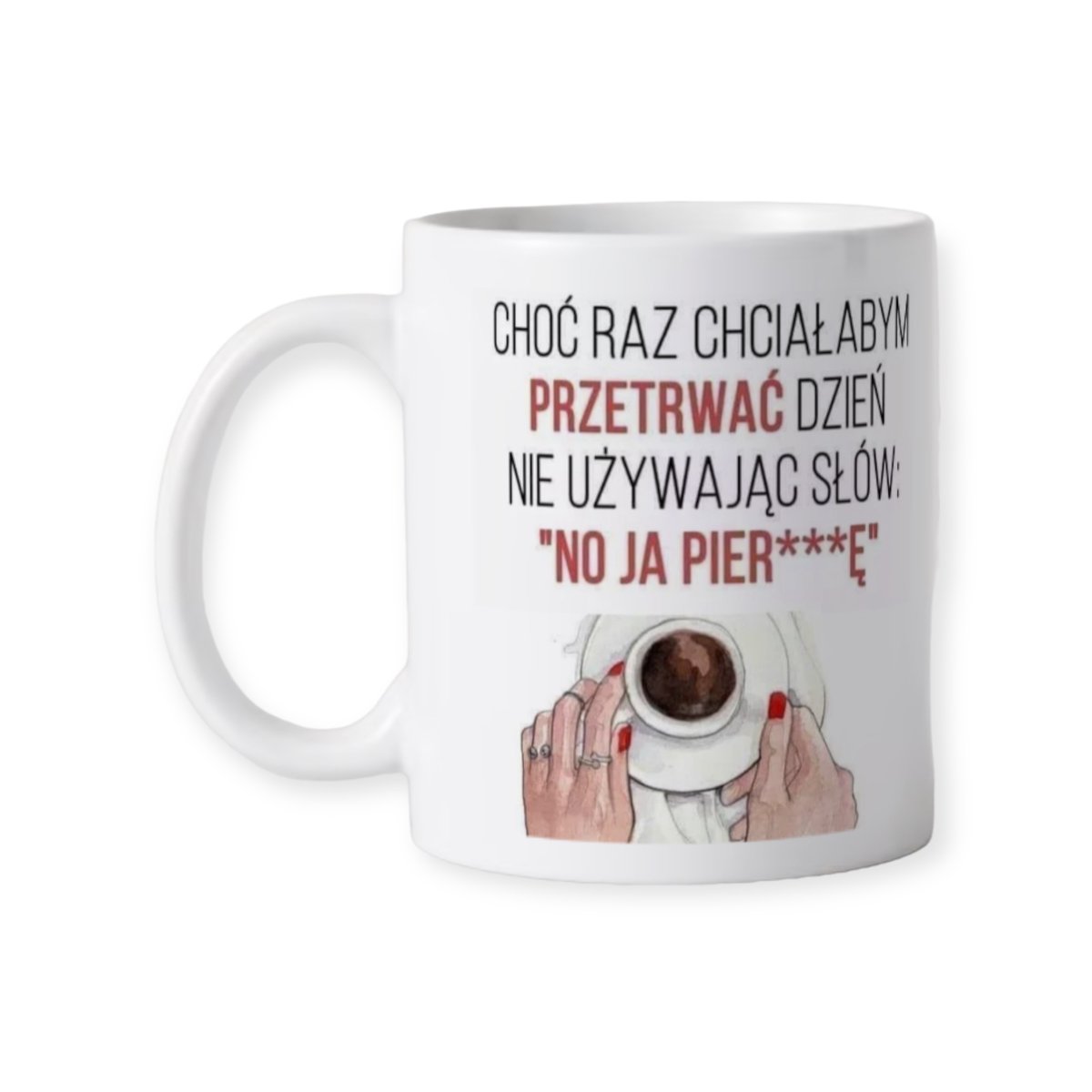 Kubek ceramiczny, z napisami, "Ja pier...ę!", 330 ml, Liloo - Liloo | Sklep EMPIK.COM
