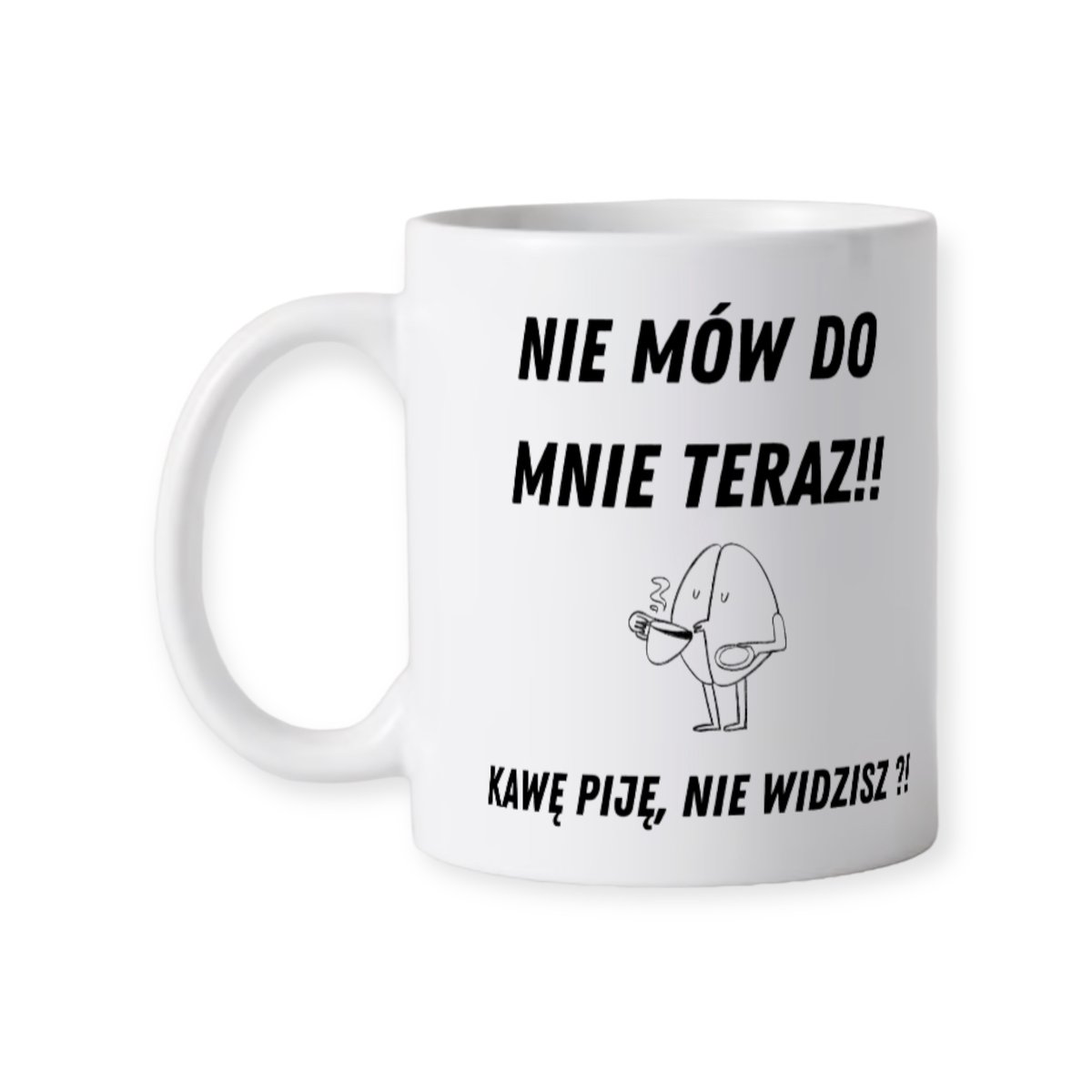 Kubek ceramiczny, z napisami, "Nie mów do mnie teraz", 330 ml, Liloo - Liloo | Sklep EMPIK.COM